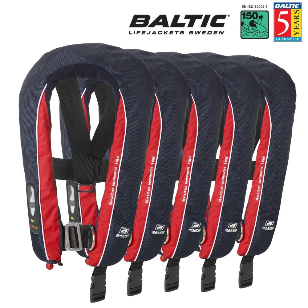 5 STK. | BALTIC WINNER 165 - NAVY - RØD INKL. HARNESS - Oppustelige ...